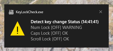 Caps Lock・Scroll Lock・Num Lockの状況を監視・表示するアプリ「KeyLockCheck」 - DoldoTeaParty