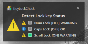 Caps Lock・Scroll Lock・Num Lockの状況を監視・表示するアプリ「KeyLockCheck」 - DoldoTeaParty